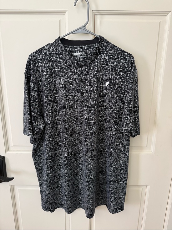 Primo | Shirts | Primo Mens Black Micro Dot Polo | Poshmark